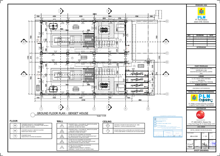 MB-A-2306 Detail Genset Room Plan MCC NEN | PDF | Architectural ...
