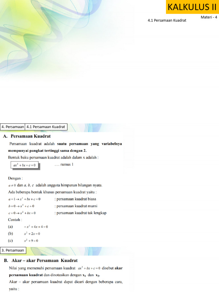 Kalkulus II_Materi 4 | PDF