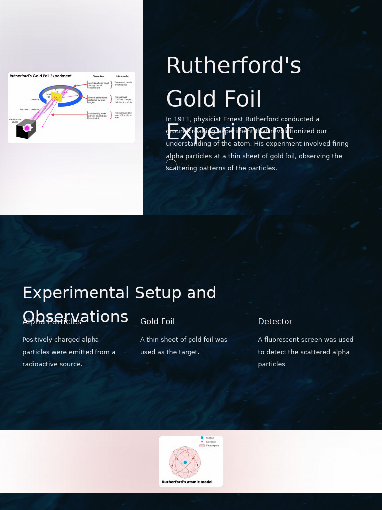 Rutherfords Gold Foil Experiment | PDF | Atoms | Atomic Nucleus