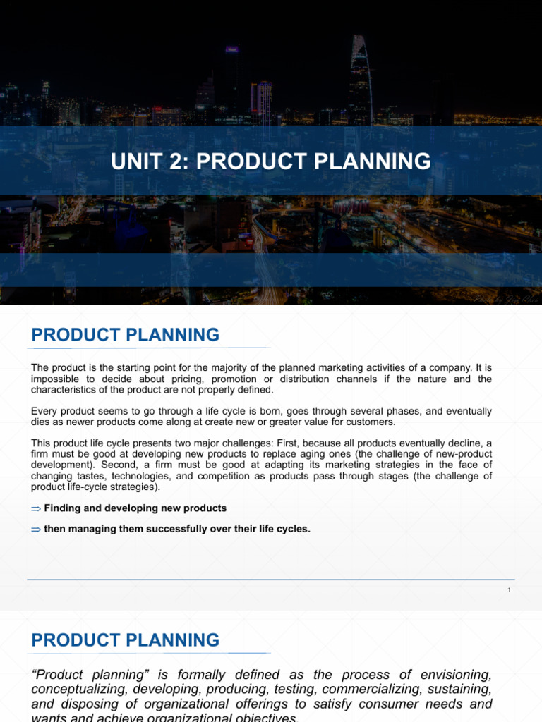 Chap 2 - Product Planning | PDF | Marketing | Marketing Strategy