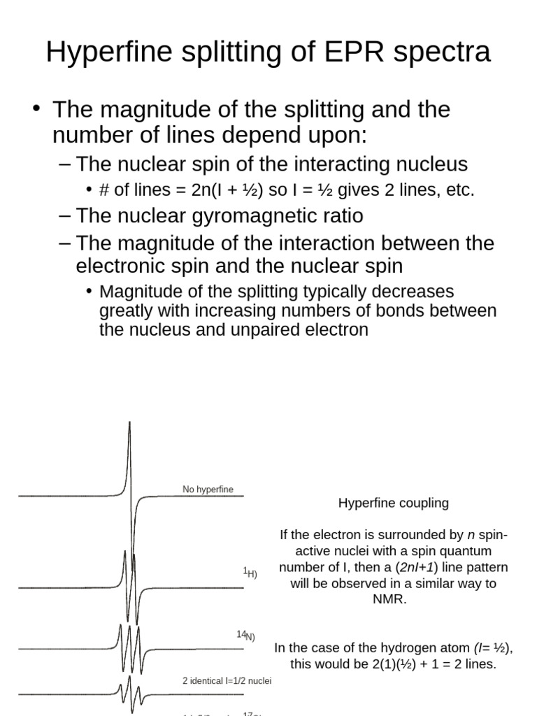 ESR | PDF | Electron Paramagnetic Resonance | Atomic Nucleus