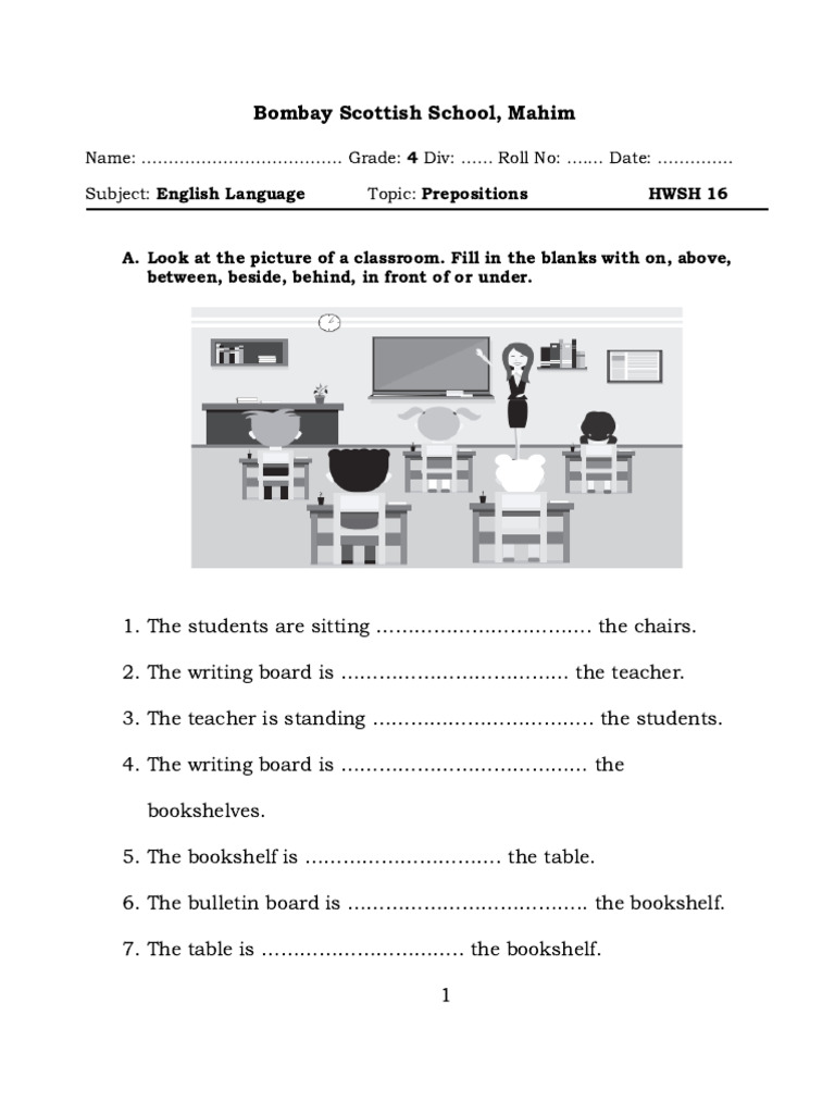 Grade 4 English Language Homeworksheets | PDF