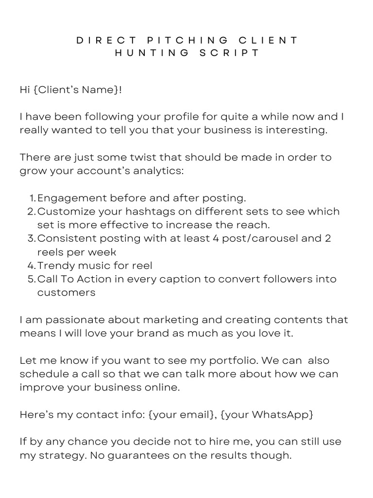 Social Media Growth Pitch Guide | PDF