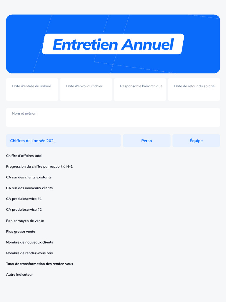 La Grille d'Entretien Annuel Pour Profils Commerciaux | PDF