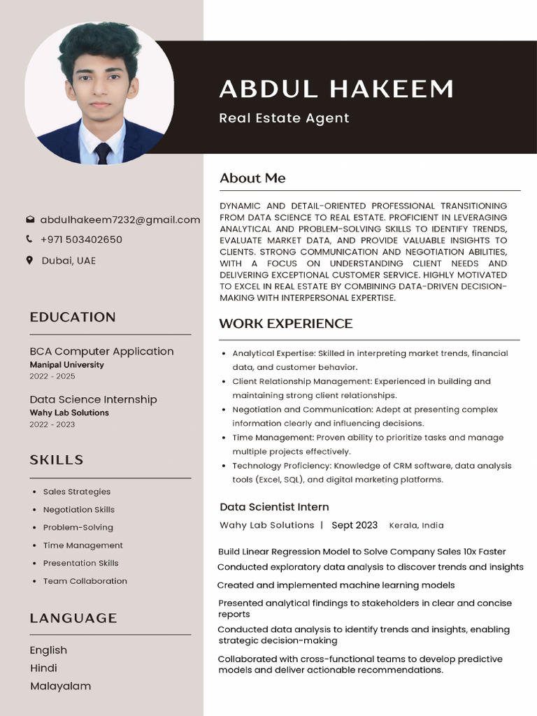Hakeem Cv,RE | PDF