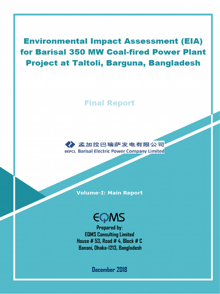 EIA Report_350 MW Coal-fired Power Plant_BEPCL | PDF | Environmental ...