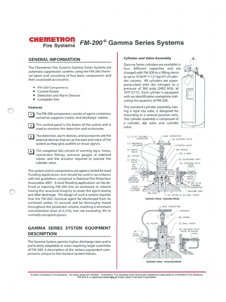 FM 200 Suppression System 1 | PDF