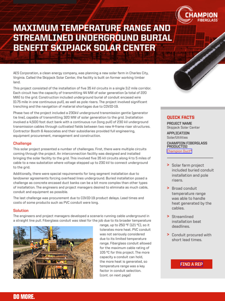 Maximum Temperature Range and Streamlined Underground Burial Benefit ...