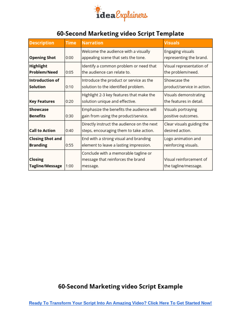 13.-Marketing-Video-Script-Template | PDF | Brand | Efficient Energy Use