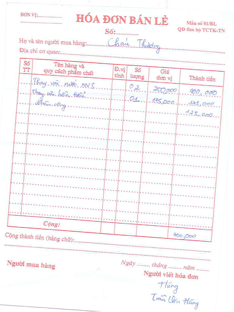 Hoa Don Ban Hang | PDF
