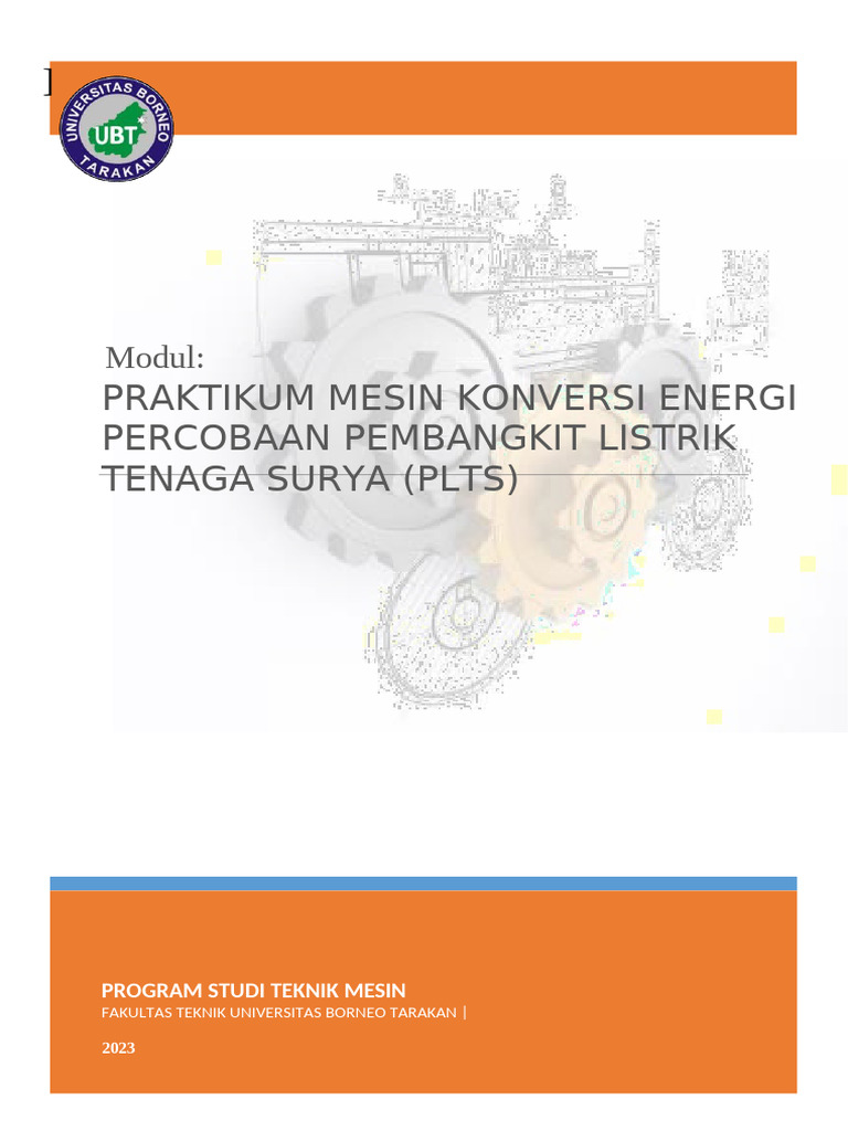 Modul Praktikum MKE - PERCOBAAN PEMBANGKIT LISTRIK TENAGA SURYA (PLTS) | PDF