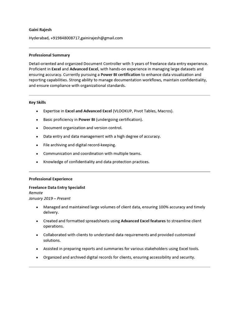 Rajesh Resume CV | PDF