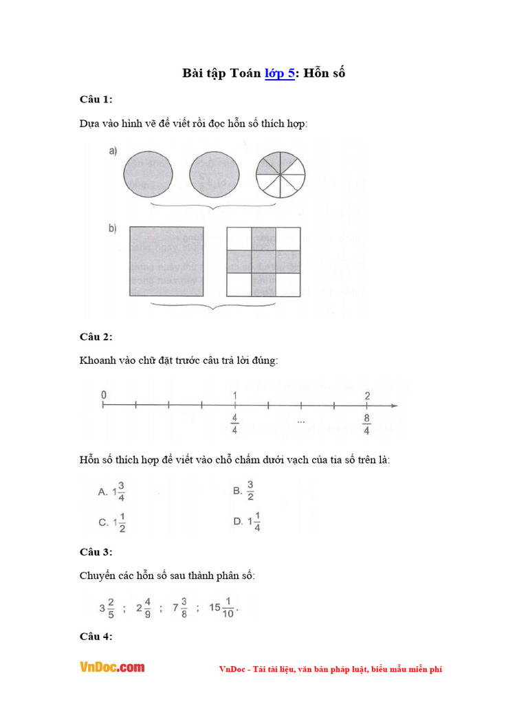 BT Toan Lop 5 Hon So | PDF