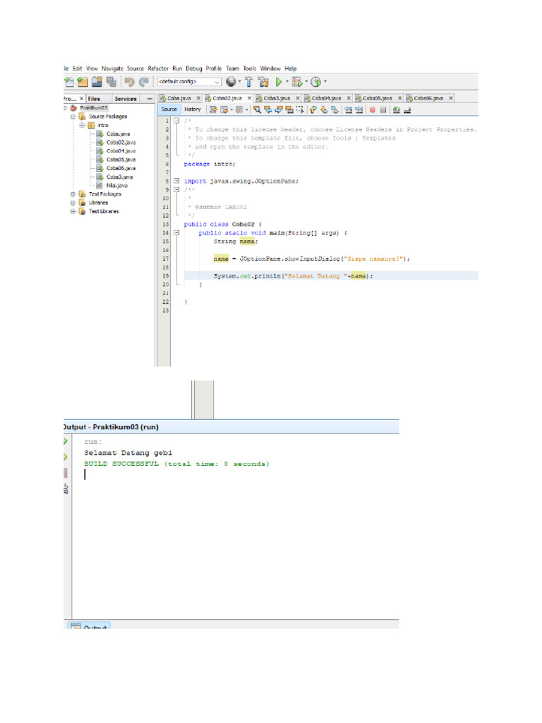 Laporan Praktikum - Java | PDF
