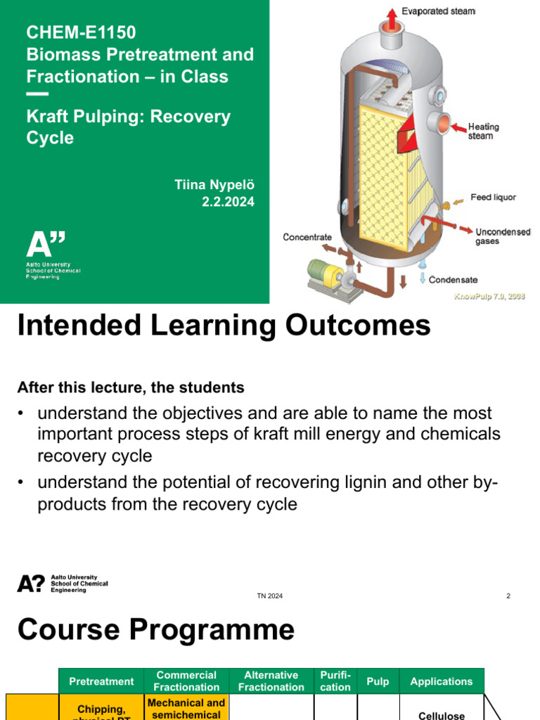 Kraft Pulping Recovery Cycle Overview | PDF | Pulp (Paper) | Industrial ...