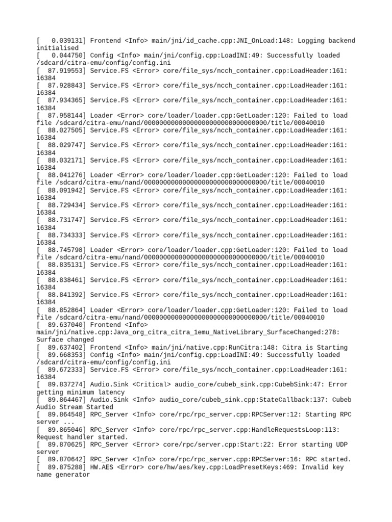 Citra Log | PDF | Software | Computer Science