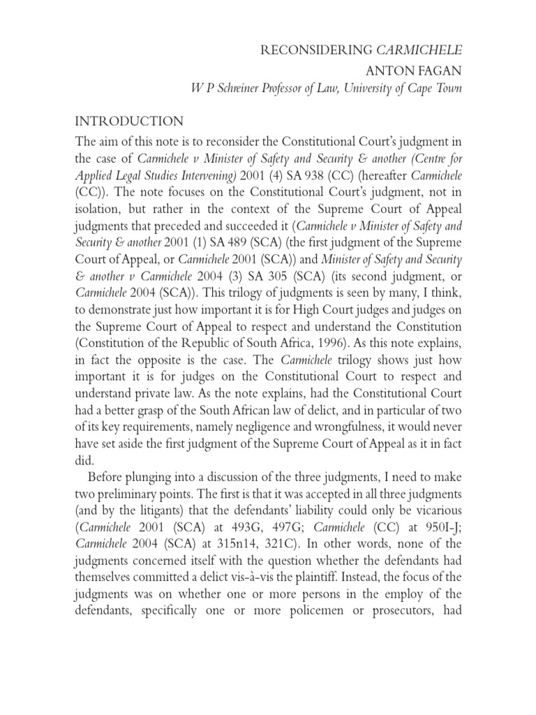 Fagan_Reconsidering_2008 | PDF | Negligence | Judgment (Law)