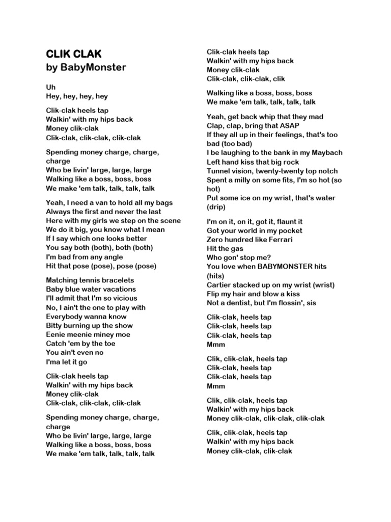 CLIK CLAK (BabyMonster) | PDF