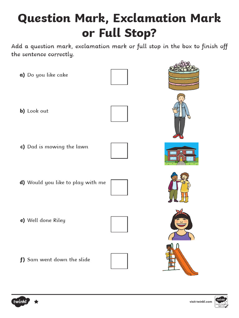 Punctuation Practice Worksheet | PDF