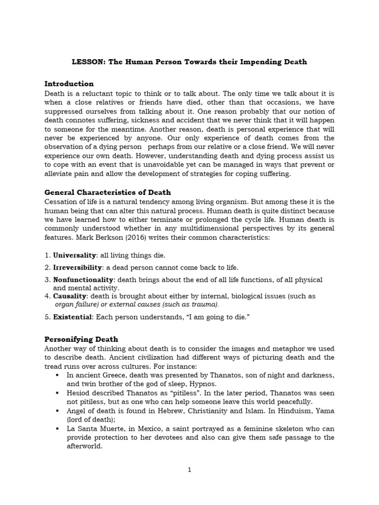 Week-7-Human-Person-Death | PDF | Martin Heidegger
