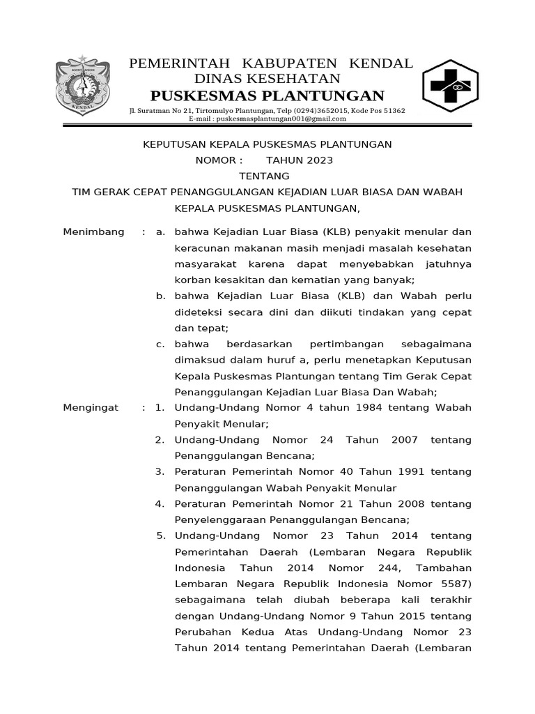 SK TIM GERAK CEPAT | PDF