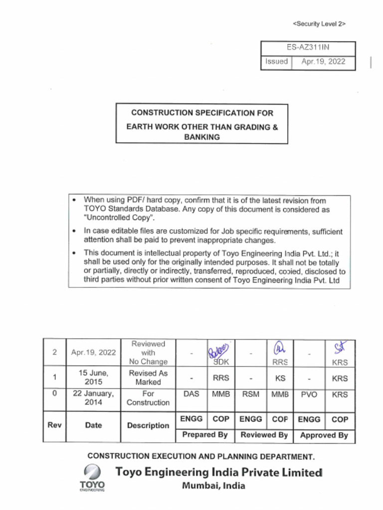 ES-AZ 311 in Earth Work Other Than Grading & Banking | PDF | Deep ...