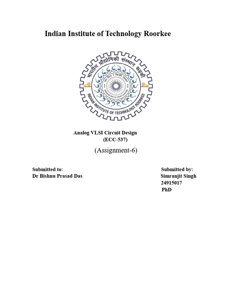 Analog Assignment 6 | PDF | Electronic Engineering | Electrical Equipment