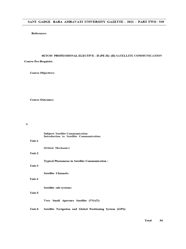 Syllabus Satellite Communication Pdf Mean Squared Error Algorithms