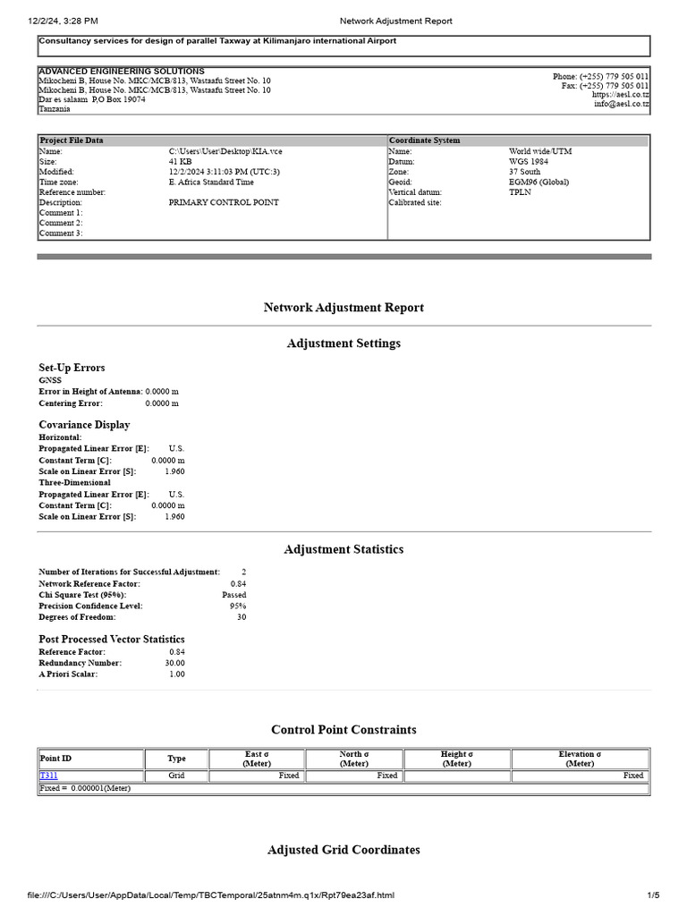 Kilimanjaro Airport Taxway Design Report | PDF | Metre | Navigation