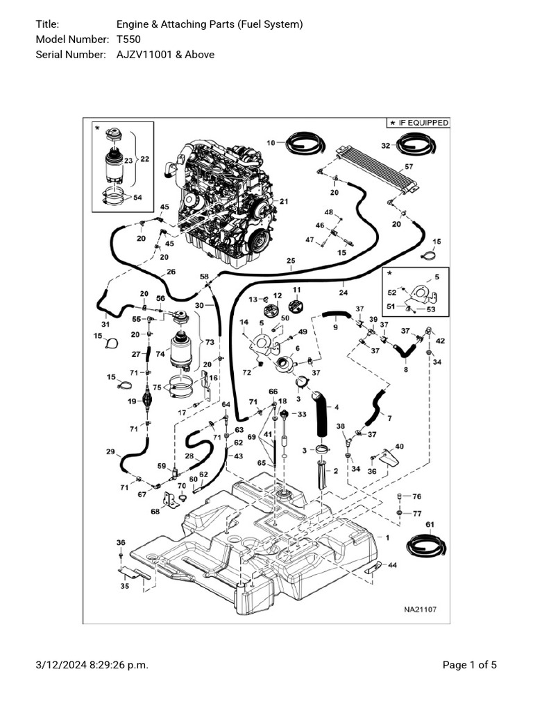 Engine & Attaching Parts (Fuel System) - T550 | PDF | Screw ...