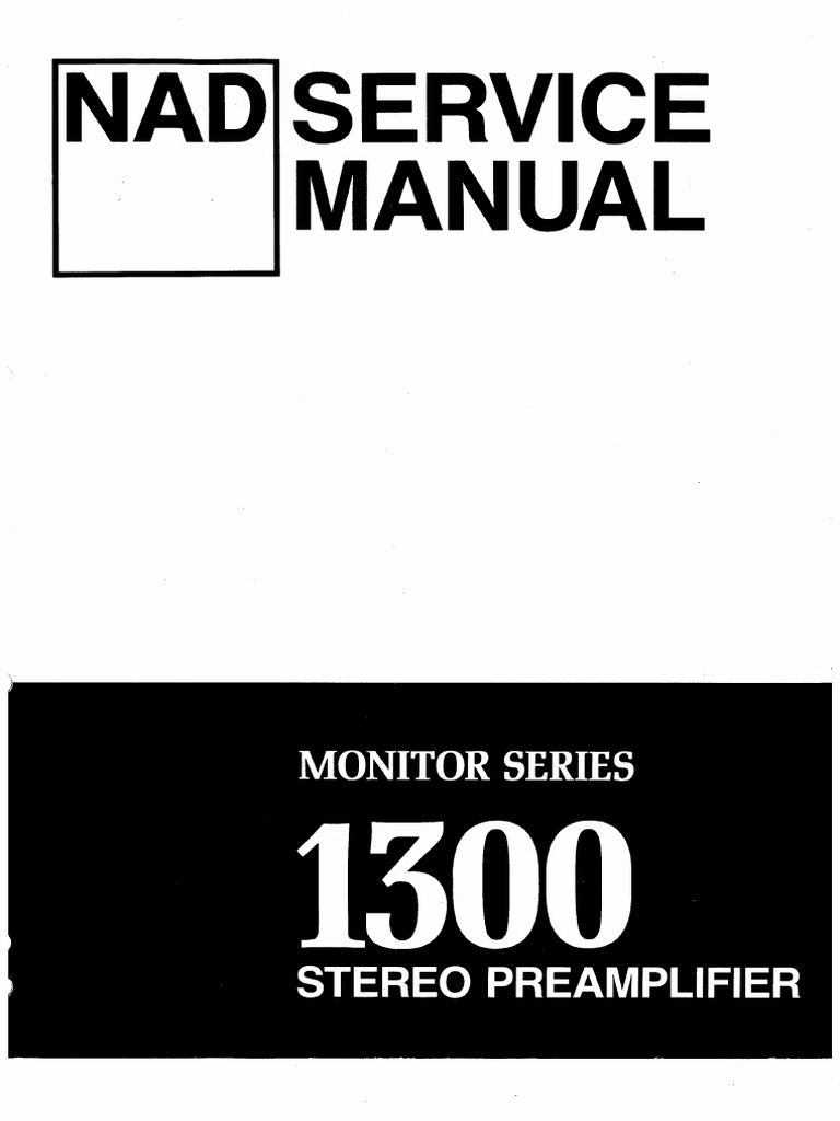 Nad 1300 Service en | PDF