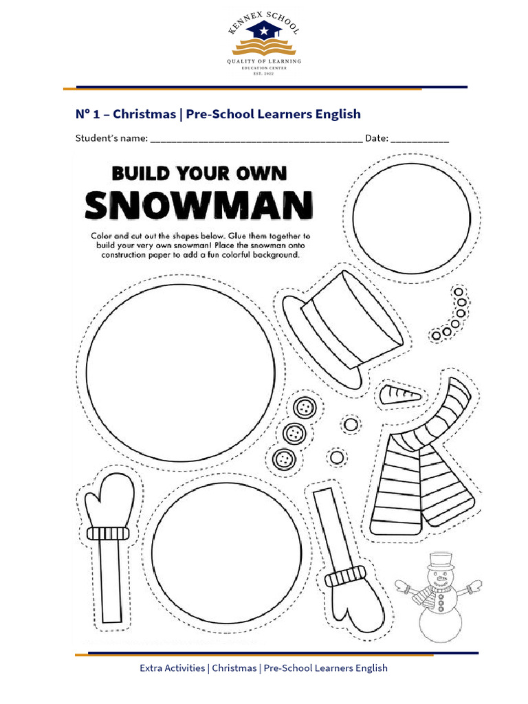 PreSchool Learners - Christmas Extra Activities | PDF