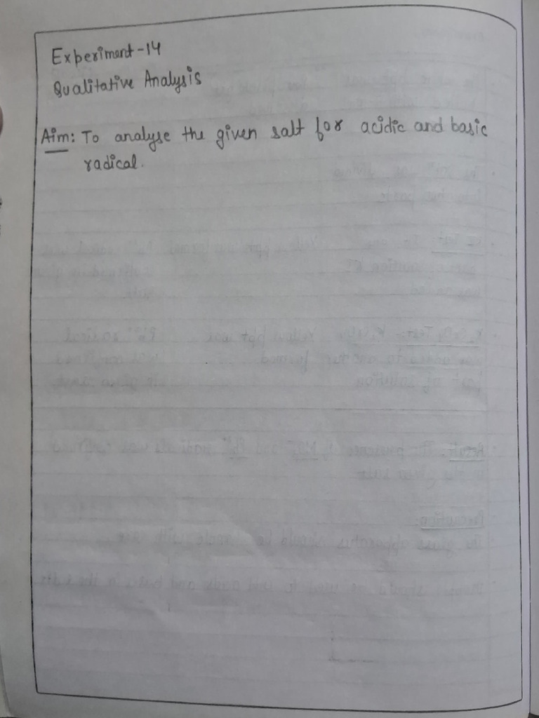 Pract14 Salt Analysis Al (NO3) 2 | PDF