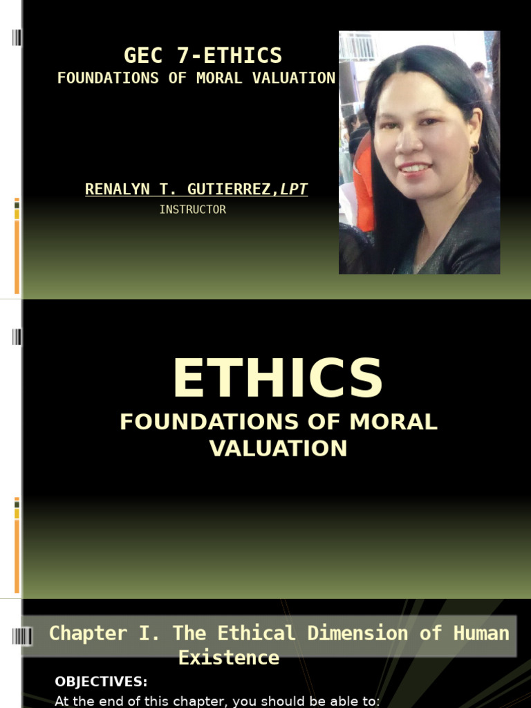 CHAPTER-1 | PDF | Morality | Relativism