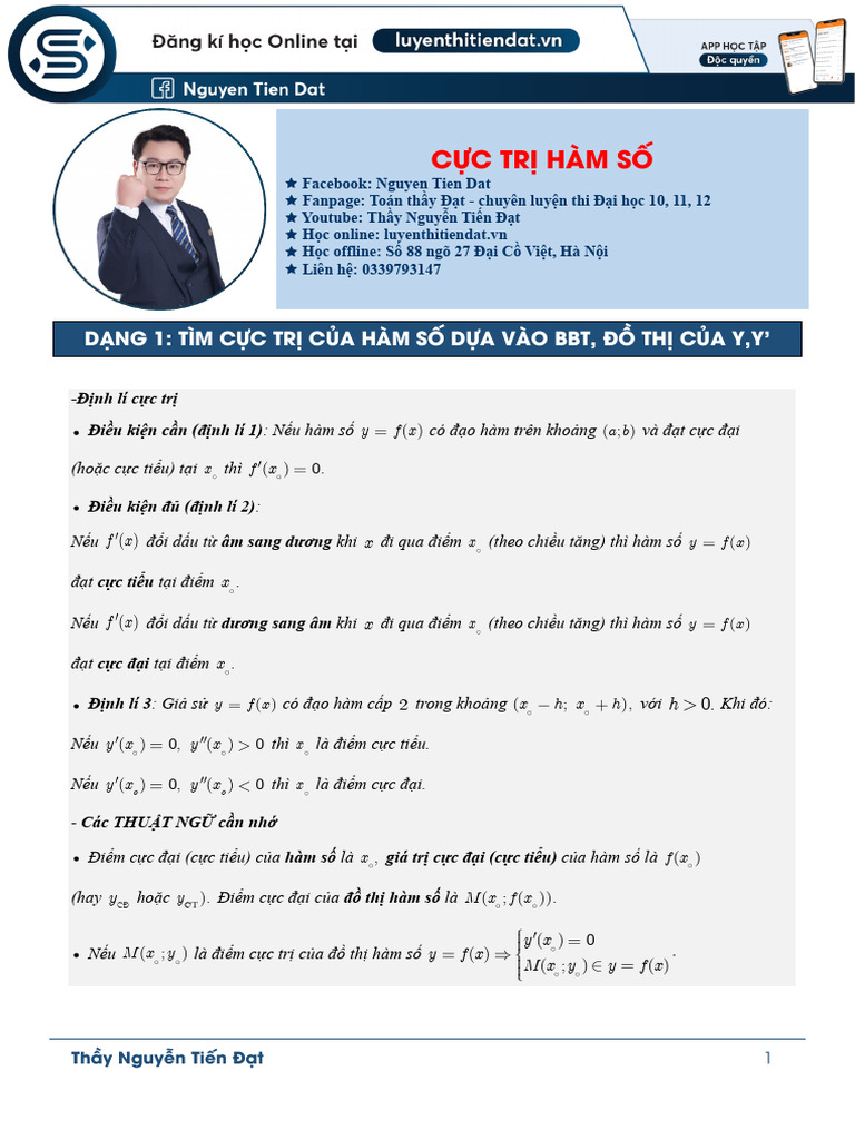 c2. Cuc Tri Ham So 1 | PDF