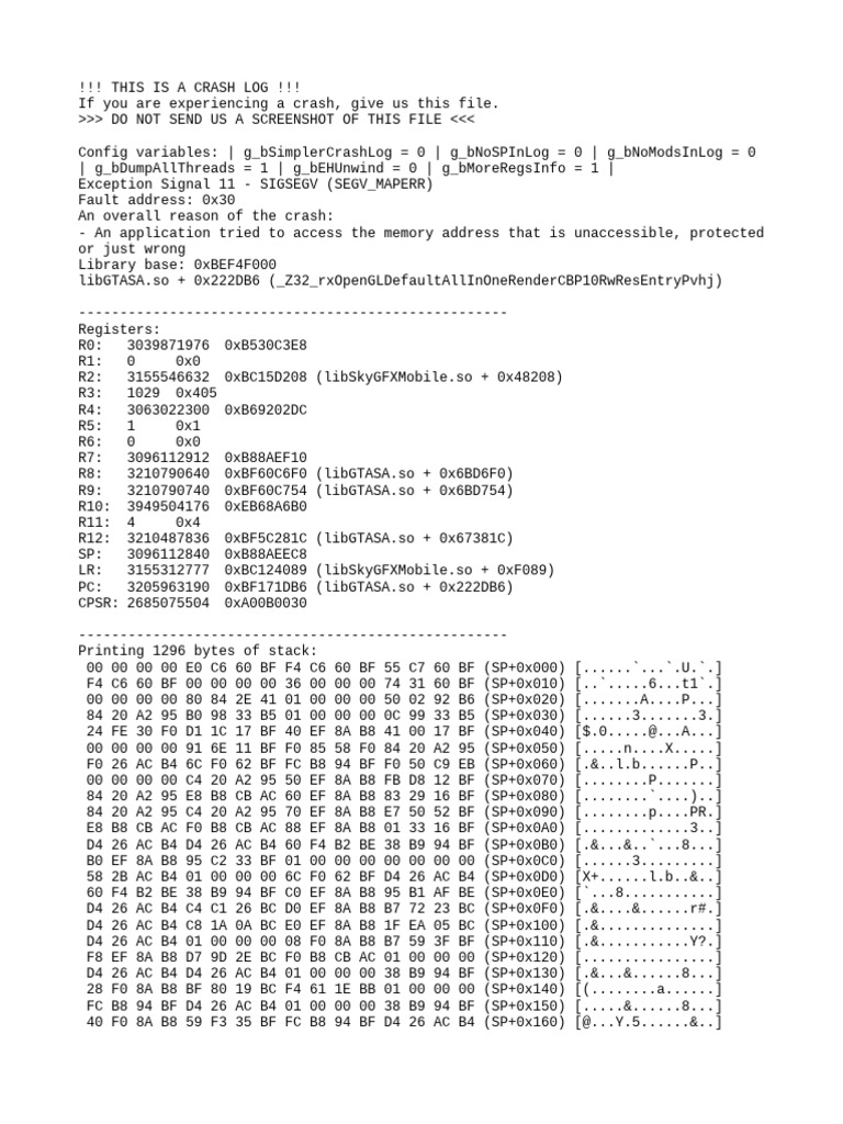 Aml Crashlog | PDF | Computer Programming | Software Engineering