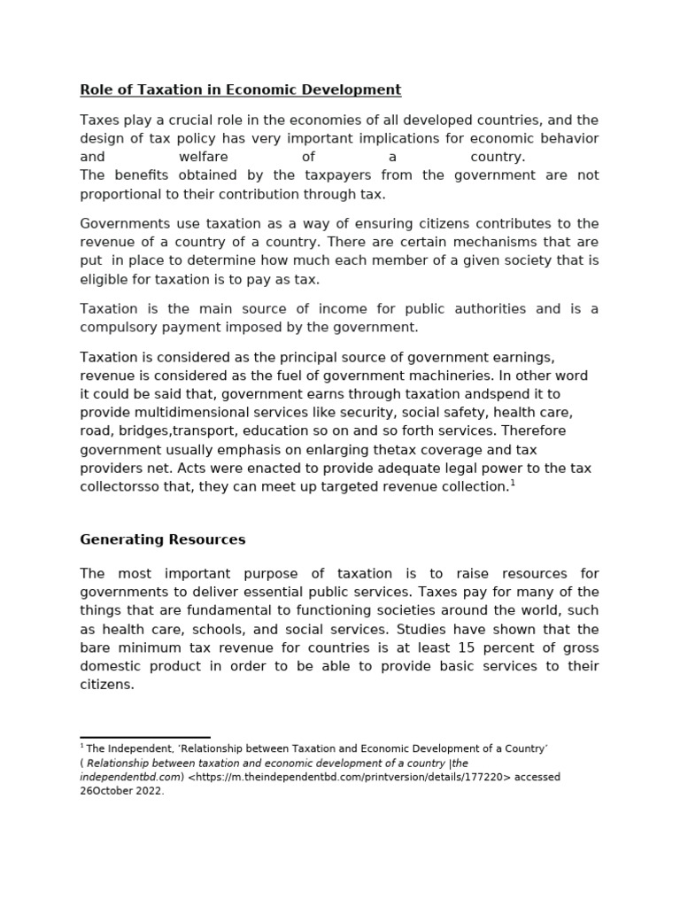 Taxation's Impact on Economic Growth | PDF | Taxes | Economic Inequality