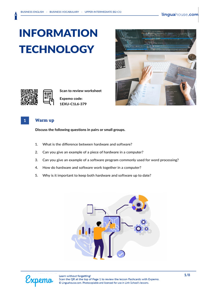 Information Technology British English Teacher B2 C1 | PDF | Computer ...