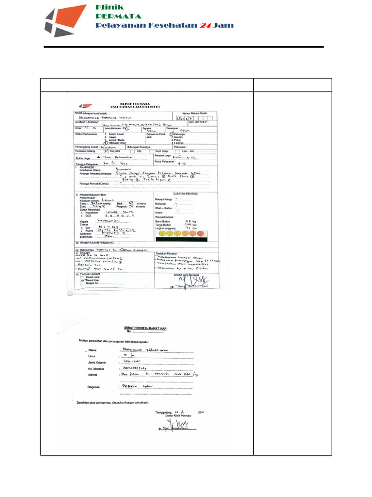 DOKUMEN BUKTI REKAM MEDIS DIISI SECARA LENGKAP OLEH PPA | PDF
