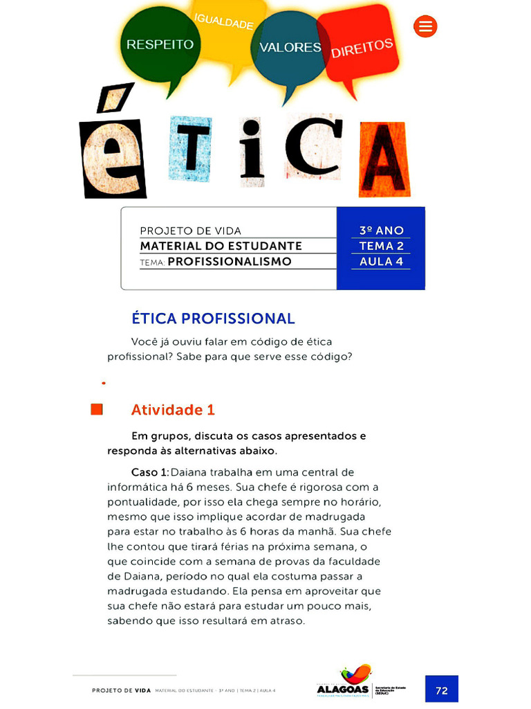 Ética Profissional - Atividade 1 | PDF