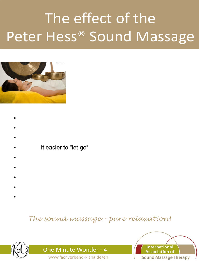 OMW - 4 - Effect of Peter Hess Sound Massage 1 | PDF