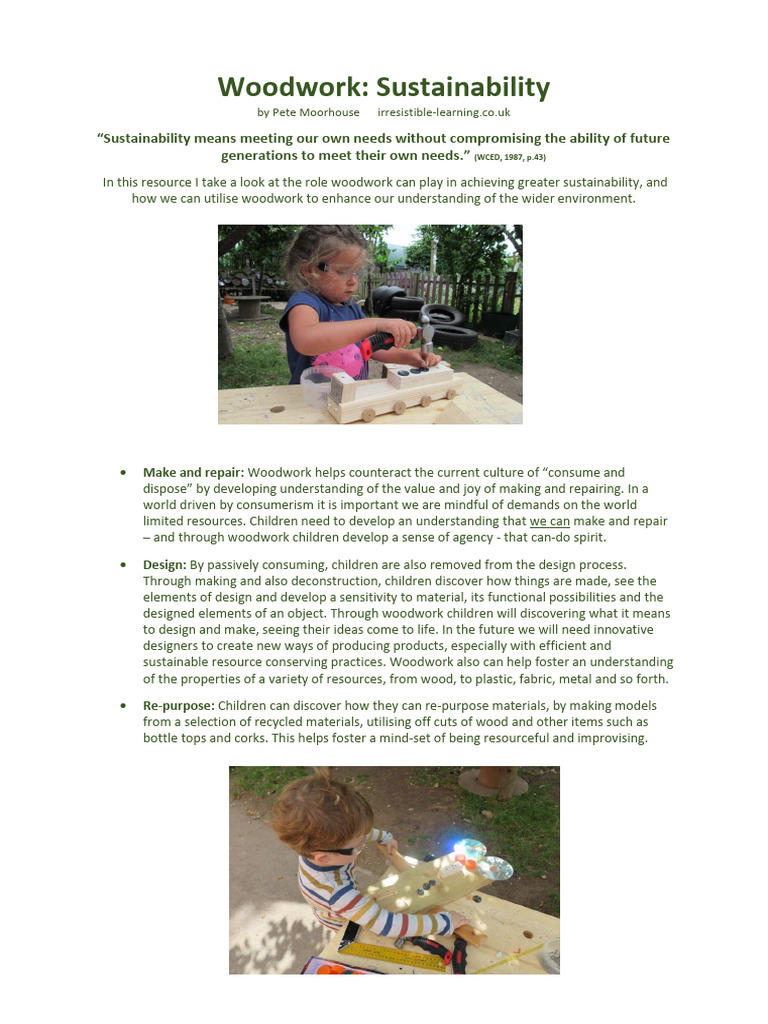 Woodwork Sustainability | PDF | Forest Stewardship Council | Climate Change