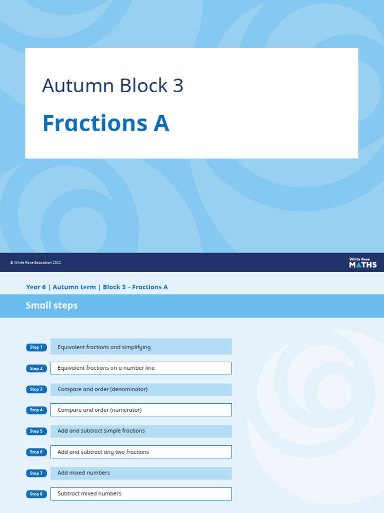 Y6 Autumn Block 3 SOL Fractions A | PDF | Mathematics | Arithmetic