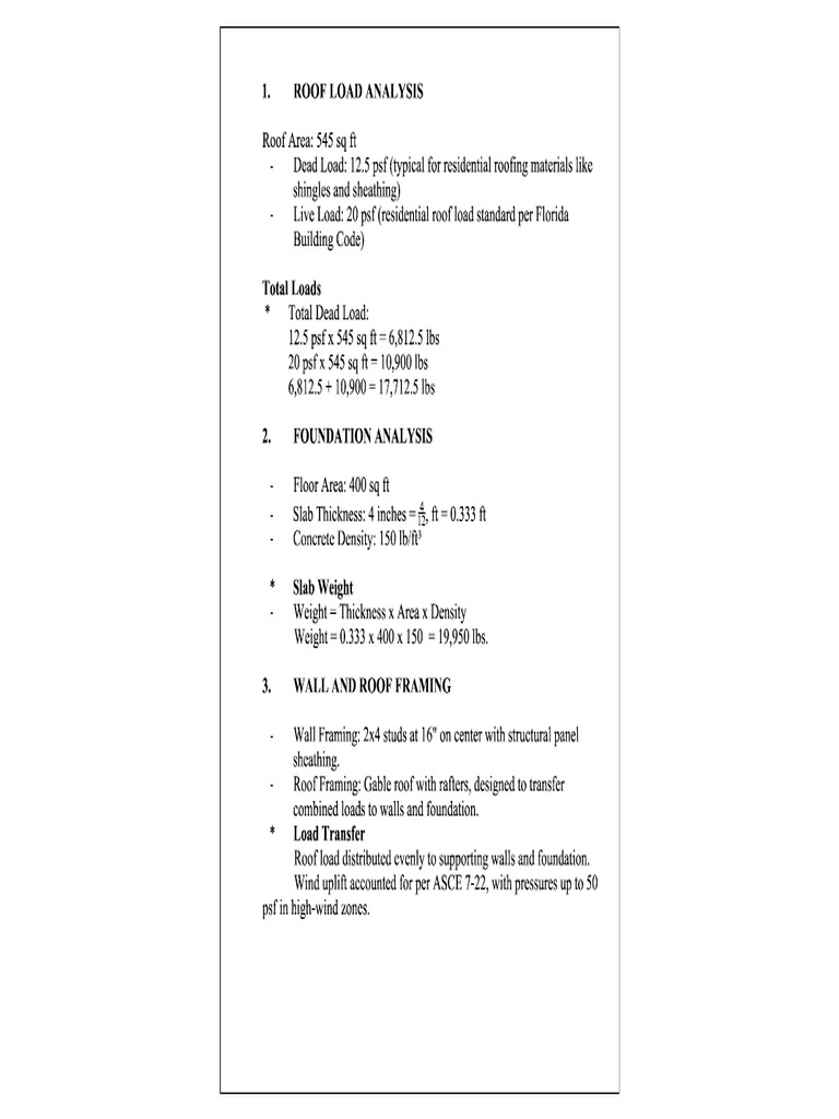 Structural Calculation | PDF | Framing (Construction) | Structural Load