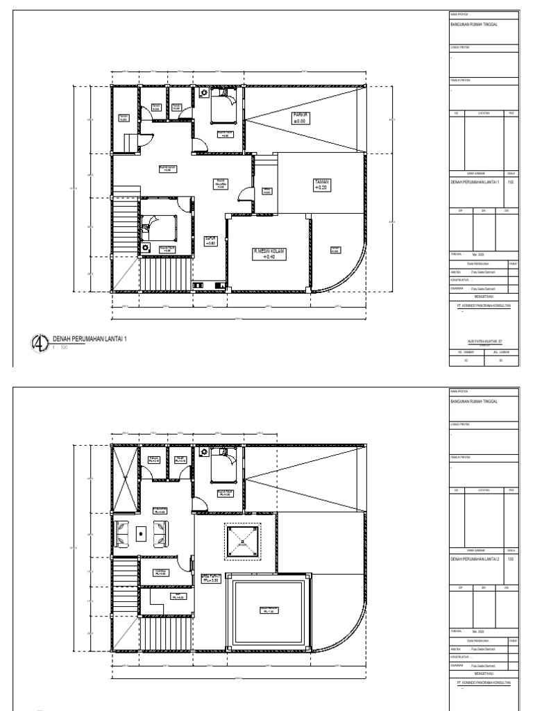 Denah Dan Fasad Perumahan Bank Mandiri | PDF