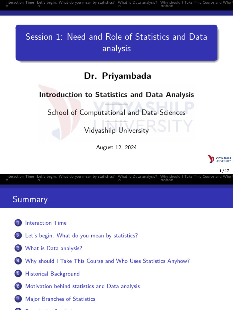 Session 1 ISDA | PDF | Statistics | Economics