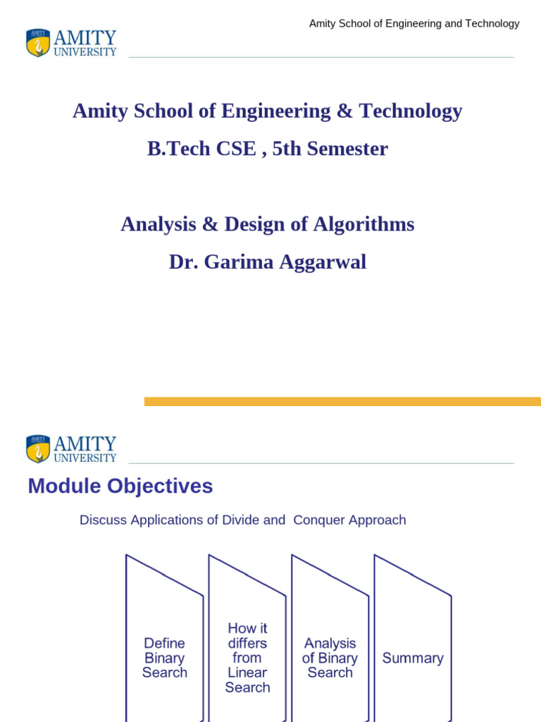 Module 2A Binary Search | PDF | Mathematical Logic | Computational Science