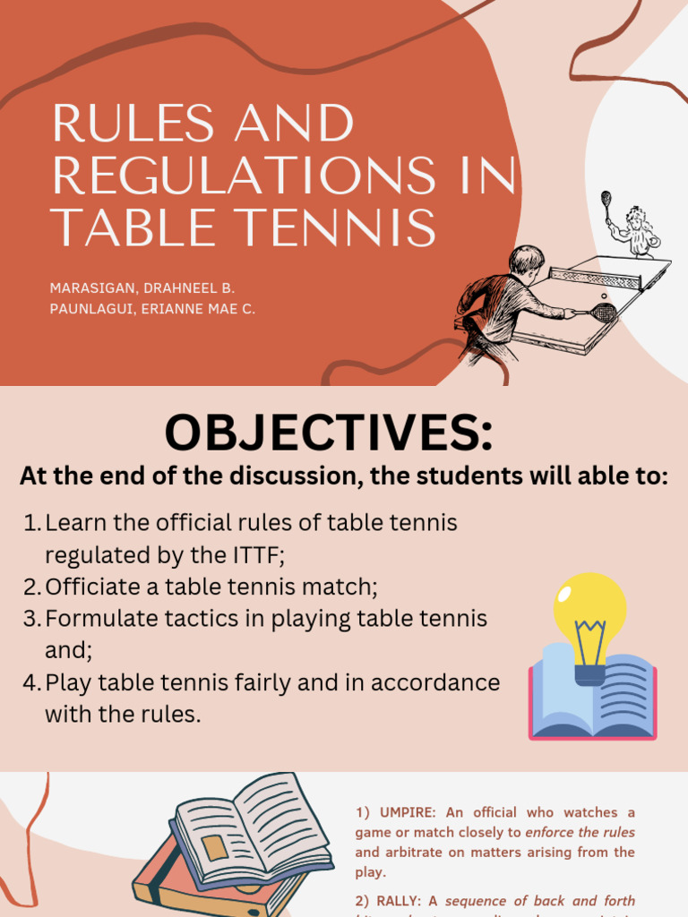Table Tennis Rules and Regulations Guide | PDF | Table Tennis | Games ...