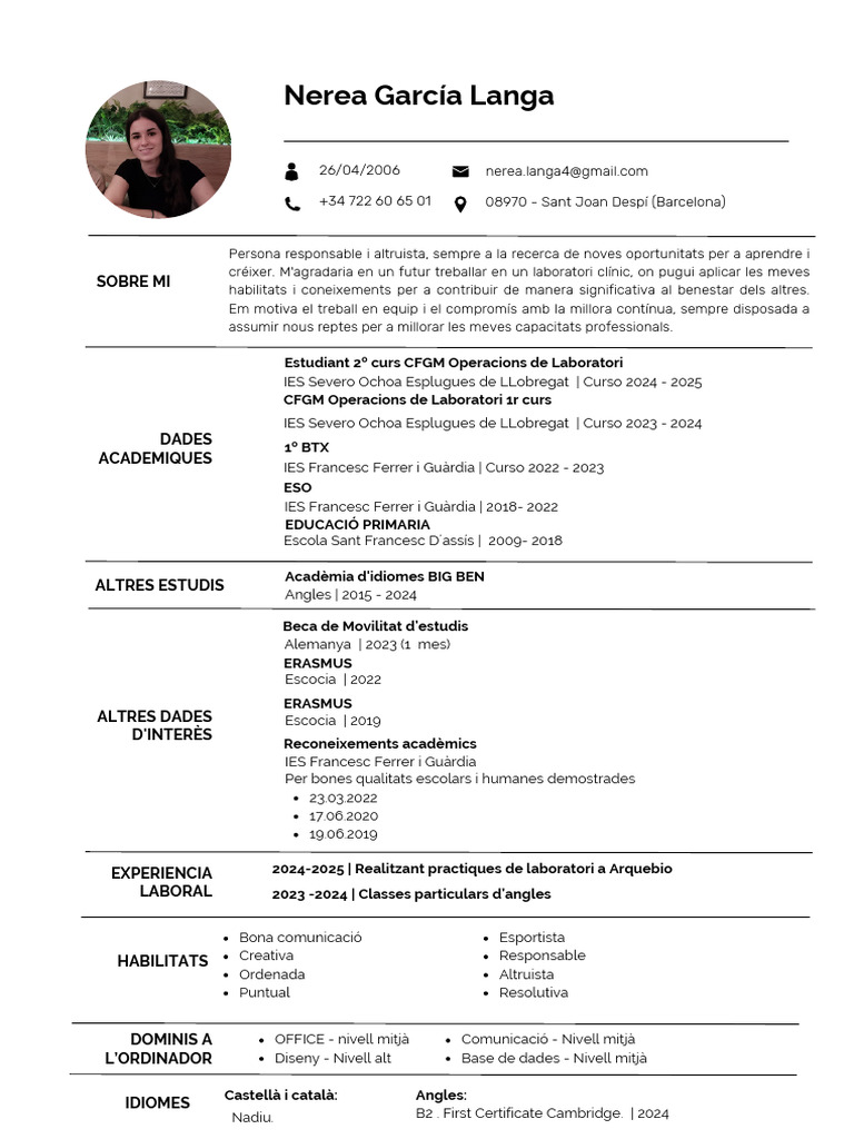CV - Nerea García Langa | PDF