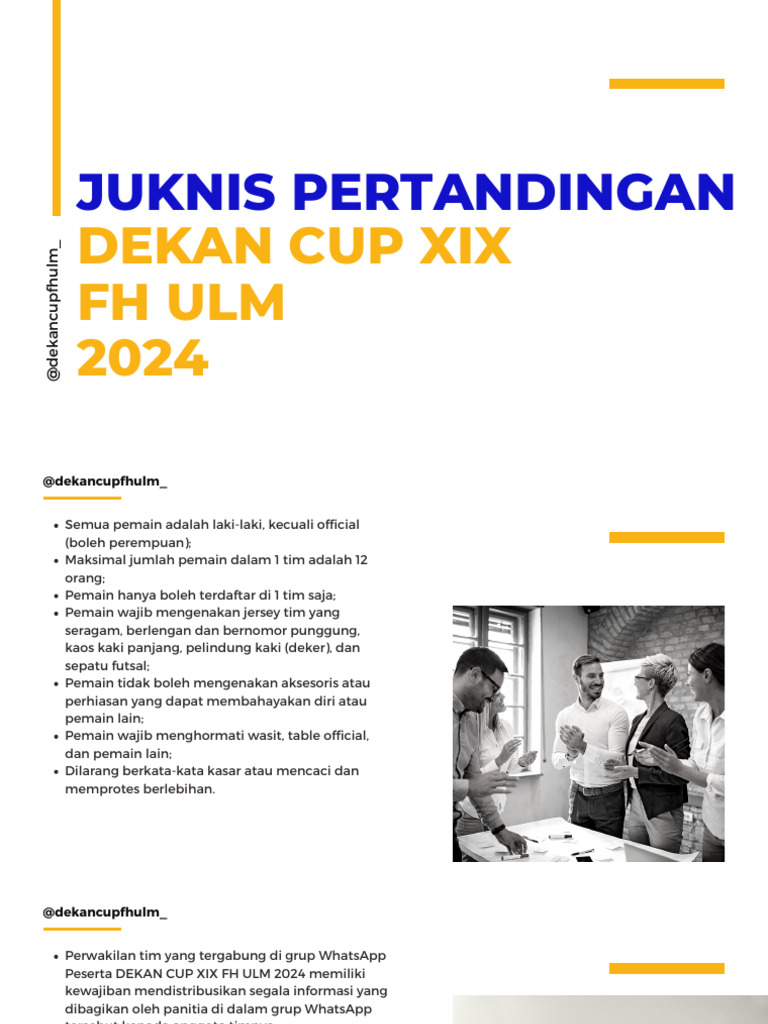 Aturan dan Info Dekan Cup XIX FH ULM | PDF